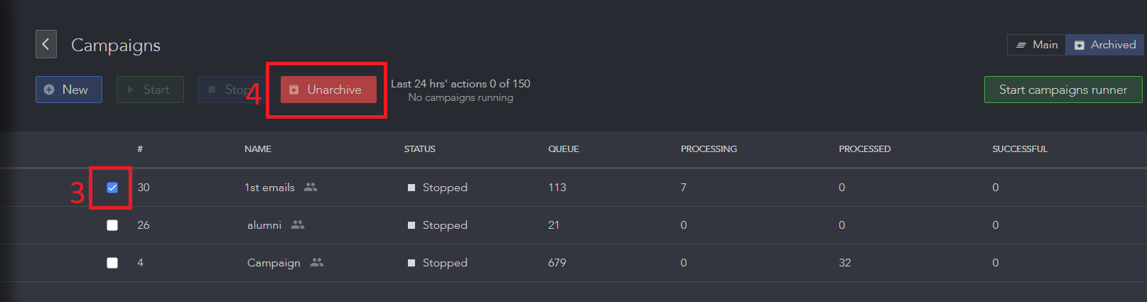 How To Delete Archive A Campaign Linked Helper