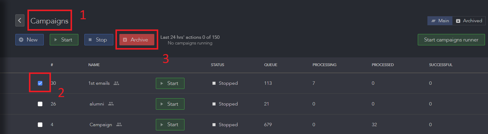 How To Delete Archive A Campaign Linked Helper